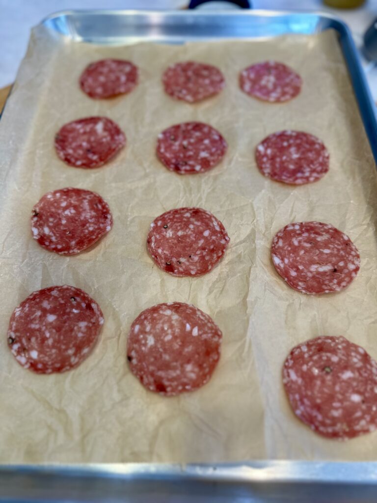 Crispy Salami Chips Recipe • In the Kitchen with Steff
